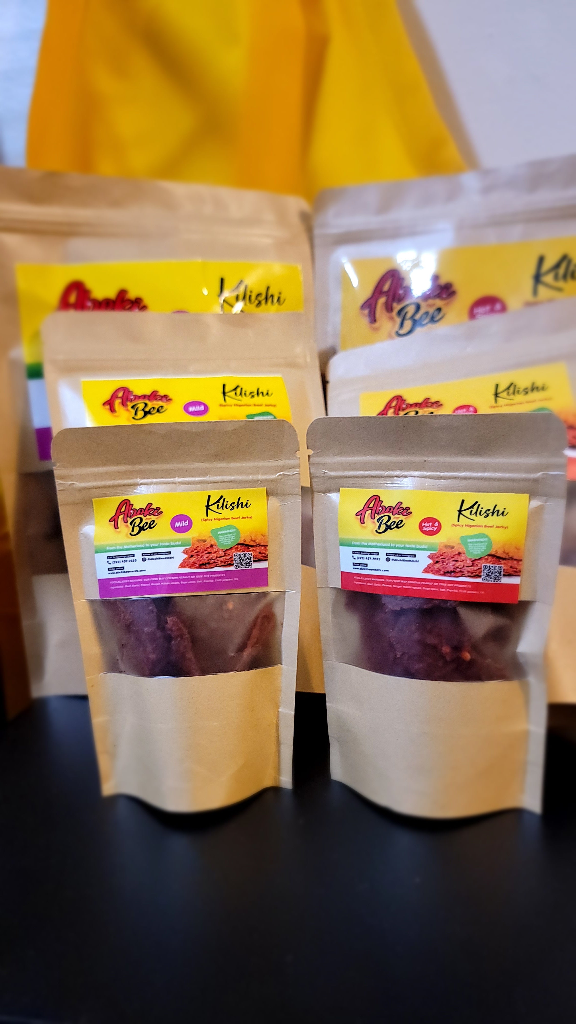 Mini Size: Aboki Bee Kilishi - "2-n-1" Sample pack (1 Mild,1 Spicy) Ni ...